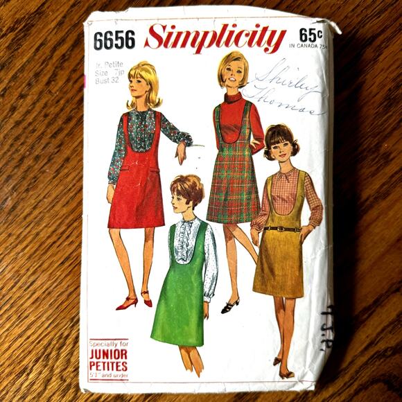 Vintage | Dresses | Vintage 96s Simplicity 6656 Sewing Pattern Size Xxs ...